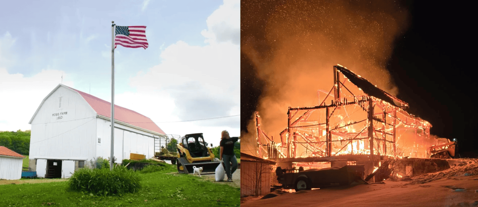 The Historic 1910 Ross Farm Barn is gone - Ross Farm Mercantile